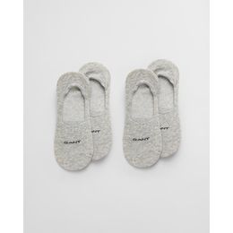 Gant Füßlinge »INVISIBLE SOCKS 2-PACK« mit Silikonbesatz am Fersenbereich LIGHT GREY MELANGE 43-45 43-45 Kurze Socken von Gant