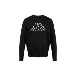 Kappa Strickpullover »Sweater Logo Airvit« black-black-white XL XL Perfekt für kühlere Tage und entspannten Stil