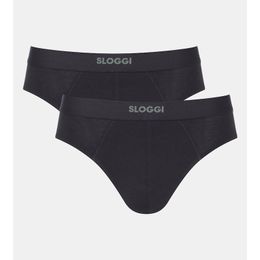 Sloggi Slip »Men EVER Ease« 2 Stk. temperaturausgleichend, schnelltrocknend, atmungsaktiv, ohne Eingriff BLACK XXL - 2 Stk. 2 Stk. XXL Herren...