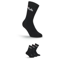 Fila Damen Tennissocken &raquo;UNISEX CREW TENNIS FULL TERRY SOCKS&laquo; 3 Stk. tlg. mit verst&auml;rkten Belastungszonen schwarz 35-38