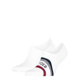 Tommy Hilfiger Füßlinge »TH MEN FOOTIE 2P HILFIGER TAB« 2er-Pack, mit Anti-Rutsch Technologie white 43-46 43-46 Herrensocken von Tommy Hilfiger
