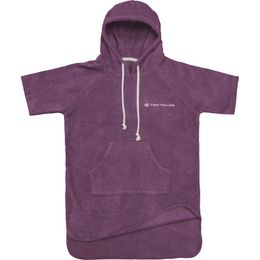 Tom Tailor HOME Badeponcho »Surf Poncho«, 1 Stk. mit Bauchtasche violett L/XL Länge: 120 cm bequemer Poncho für Sie + Ihn mit Kordel an der Kapuze