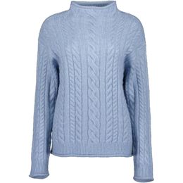 Blue Seven Strickpullover &raquo;Strickpullover&laquo; 1 Stk. 518 - MITTELBLAU 40 40 Kuscheliger Damen Strickpullover mit Stehkragen