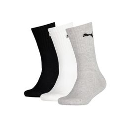 Puma Socken »KIDS CREW SOCK 3P« 3 Paar, 3 Paar tlg. Junior mit klassischer Rippe 1x schwarz, 1x grau-meliert, 1x weiß 27-30 27-30 Socken von Puma