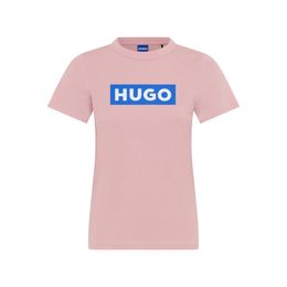 HUGO BLUE T-Shirt »Classic V« mit Logo, V-Ausschnitt Light/Pastel Pink 681 L (40) L (40) Shirt von HUGO Blue Womenswear