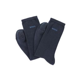 BOSS Businesssocken »2P RS Uni Logo CC W« Packung, 2er Pack, 2 Stk. tlg. mit Schriftzug Dark Blue 401 39-42 39-42 2er Pack Business Socken von BOSS