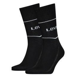 Levi's Levi's Herren Socken &raquo;LEVIS SHORT CUT LOGO SPORT 2P&laquo; Packung, 2er Pack, 2 Stk. tlg. mit breitem Logobund schwarz 39-42