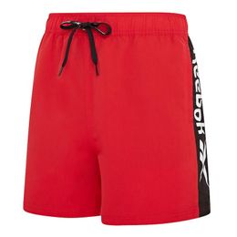 Reebok Herren Badeshorts &raquo;Clayton&laquo; 1 Stk. mit Kordelzug und elastischem Bund, mit Logo, schnell trocknend, basic rot L, N-Gr