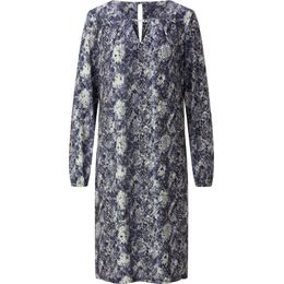 CR&Eacute;ATION L Damen Jerseykleid mit R&uuml;ckenverschluss champagner-rauchblau-bedruckt Gr&ouml;&szlig;e 40