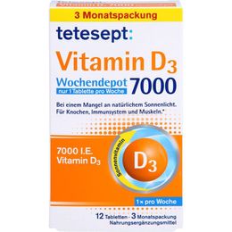 Tetesept Vitamin D3 7.000 Wochendepot Filmtabl. 12 St