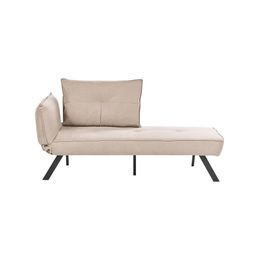 Beliani Chaiselongue ROCAMADOUR in Beige/Schwarz - (W) 150 x (H) 83 x (L) 72 cm | Gr.: onesize