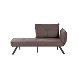 Beliani Chaiselongue ROCAMADOUR in Braun/Schwarz - (W) 150 x (H) 83 x (L) 72 cm | Gr.: onesize