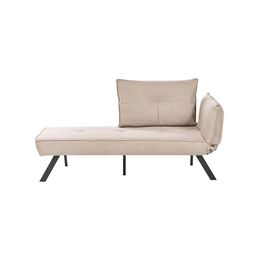 Beliani Chaiselongue ROCAMADOUR in Beige/Schwarz - (W) 150 x (H) 83 x (L) 72 cm | Gr.: onesize