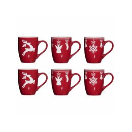 Ritzenhoff & Breker Ritzenhoff & Breker 6er Set Kaffeebecher Navidad 360 ml in rot | Gr.: onesize