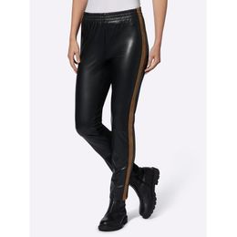 Heine Lederimitat-Hose in schwarz | Gr.: 50