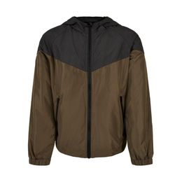 Urban Classics Windbreaker in black/darkolive | Gr.: 110/116