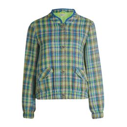 Cartoon Blazer-Jacke kariert in Green/Blue | Gr.: 46