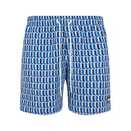 Urban Classics Badeshorts in blue retro pattern | Gr.: XL