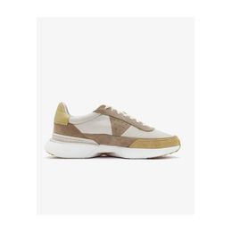 Clarks Leder-Sneakers "Craft Pace" in Hellbraun/ Beige | Gr.: 43