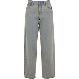 Urban Classics Ladies Mid Waist 90 ́s Jeans in new light blue dirty washed | Gr.: 36