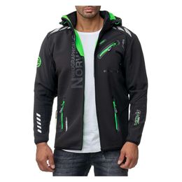 Geographical Norway Herren Regular Fit Softshelljacke in Black | Gr.: XXL