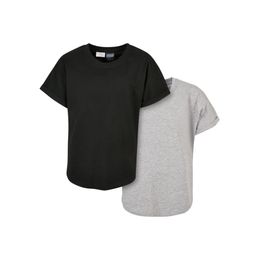 Urban Classics Lange T-Shirts in grey+black | Gr.: 146/152