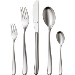 Besteck-Set WMF "Vision", grau (edelstahl), 66 Stk., Cromargan Edelstahl Rostfrei, Essbesteck-Sets, ergonomisch, Cromargan protect