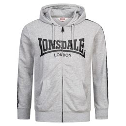 Lonsdale Zip-Up Hoodie 'BIGTON' male Grey size M