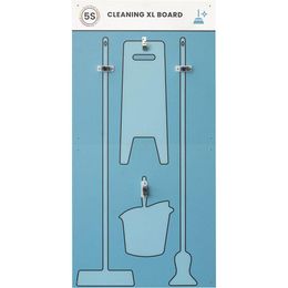 PAPERFLOW Schattenwand XL-Reinigungsstation, BxH 750 x 1500 mm, englisch