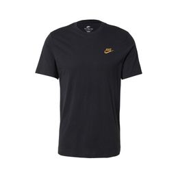 Nike Sportswear T-Shirt 'CLUB' Herren Gr&ouml;&szlig;e L gold / schwarz