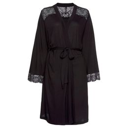 Lascana Dressing Gown female Black size 36/38