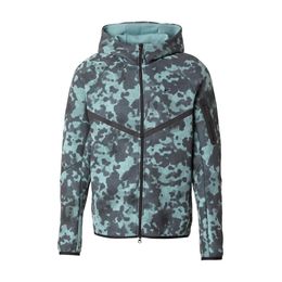 Nike Sportswear Sweatjacke 'TECH FLC' Herren Gr&ouml;&szlig;e XXL t&uuml;rkis / dunkelgrau
