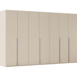Drehtürenschrank Rauch "Kleiderschrank Schrank Garderobe Wäscheschrank BESTSELLER MONTCLAR", beige (champagner), griffe chrom, B:350cm H:223cm T:60cm, Holzwerkstoff, Schränke