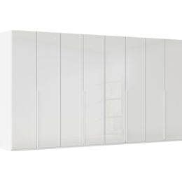 Drehtürenschrank Rauch "Kleiderschrank Schrank Garderobe Wäscheschrank BESTSELLER MONTCLAR", alpinweiß, glas kristallweiß, griffe weiß, B:400cm H:223cm T:60cm, Holzwerkstoff, Schränke
