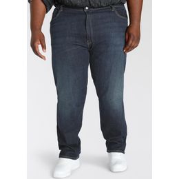 Tapered-fit-Jeans LEVI'S PLUS "502 TAPER B&T", Herren, Gr. 48, Länge 34, blau (biologia), Denim/Jeans, Obermaterial: 99% Baumwolle, 1% Elasthan, bequem lang, Jeans, mit Stretch