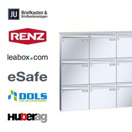 Renz Aufputz-Briefkastenanlage in Edelstahl (1-12-fach)