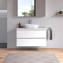 Duravit Plinero Schrank mit Luv Waschtisch, 2 Ausz&uuml;ge, 0379500000+PL8207018180000+PL8203018180000,