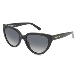 Love Moschino MOL095/S | Damen-Sonnenbrille | Fassung: Vollrand, Cat Eye, Acetat, Schwarz | Glasfarbe: Grau