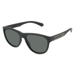 Polaroid PLD 2156/S | Unisex-Sonnenbrille | Fassung: Vollrand, Cat Eye, Kunststoff, Schwarz Matt | Glasfarbe: Grau