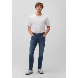 Röhrenjeans Mavi "JAMES", Herren, Gr. 33, Länge 30, blau (mid brushed ultra move), Stoff, 83% Baumwolle, 16% Polyester, 1% Elasthan, skinny fit lang, Jeans, Slim Skinny Jeans