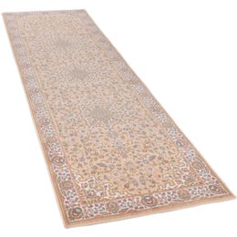 Wollteppich Theko "Dolna - 859", beige (sand), B:80cm H:10mm L:250cm, Schurwolle, Teppiche, Kurzflor, reine Wolle, Orient-Optik