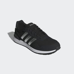 Sneaker adidas Sportswear "RUN 60S 4.0", Damen, Gr. 39, schwarz (core schwarz, silber metallic, cloud wei&szlig;), Leder, Textil, Schuhe Sneaker