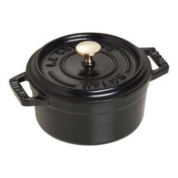 Staub La Cocotte Mini Cocotte 10 cm, rund, Schwarz, Gusseisen