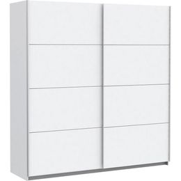Mid.you Schwebet&uuml;renschrank Forte Lyon, Wei&szlig;, Holzwerkstoff, 5 F&auml;cher, 3 Schublade(n) Schubladen, 200x210x61 cm, Blauer Engel, BQ - B&uuml;ndnis f&uuml;r Qualit&auml;t, Made in Germany, Schlafzimmer, Kleiderschr&auml;nke, Schwebet&uuml;renschr&auml;nke