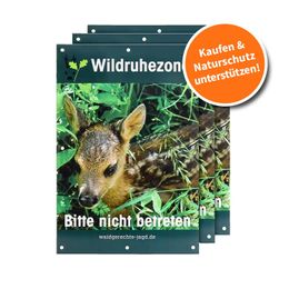Waidgerechte Jagd Hinweisschild Wildruhezone &ndash; 3er-Pack