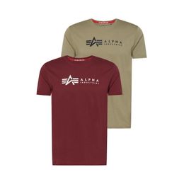 Alpha Industries T-Shirt Herren Gr&ouml;&szlig;e XXXL oliv / burgunder / schwarz / wei&szlig;