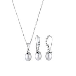 Elli Schmuckset Damen Gr&ouml;&szlig;e One Size silber / perlwei&szlig;