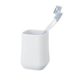 Sch&ouml;ner Wohnen Kollektion Sch&ouml;ner Wohnen Kollektion Zahnputzbecher 'Adine' Keramik wei&szlig; &Oslash; 7,5 x 10,5 cm