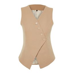 Trendyol Anzugweste Damen Größe 38 beige