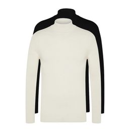 Trendyol Pullover Herren Gr&ouml;&szlig;e XL ecru / schwarz